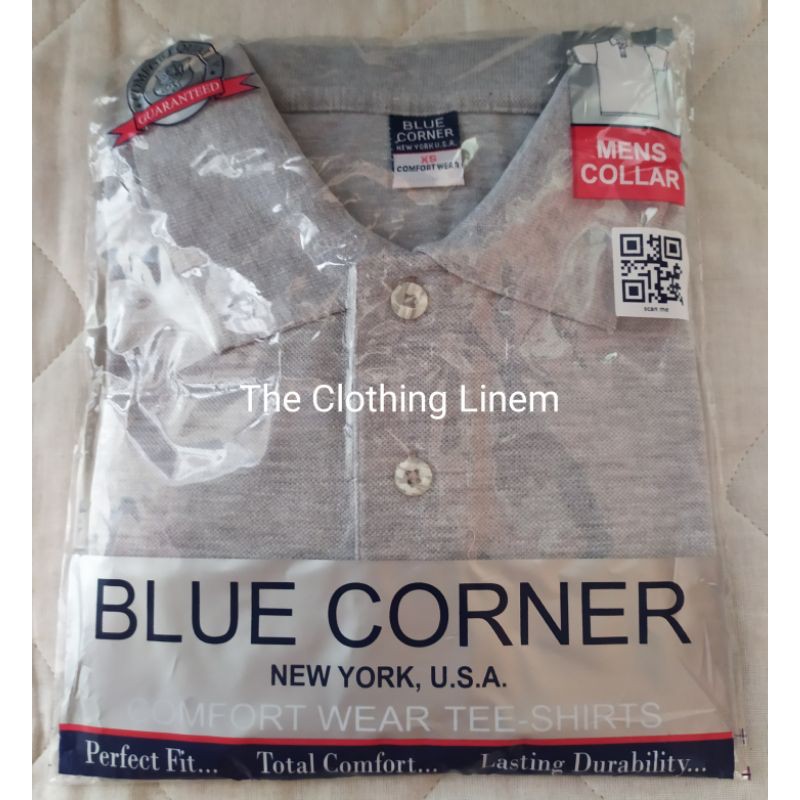 Blue Corner Men's Polo Shirt - Heather White (light gray) | Shopee ...