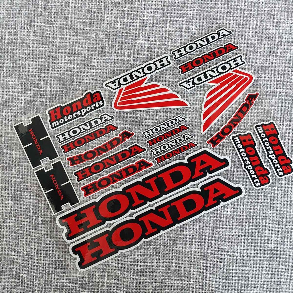HONDA Reflective Motorcycle Stickers Racing Motorcross Decals ...
