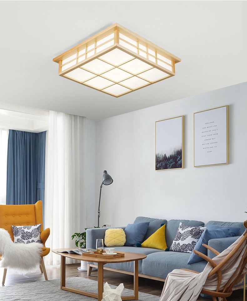 Japanese Style Tatami Chandelier Ceiling Light For Bedroom Led Living ...