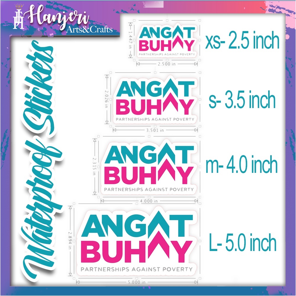 Angat Buhay Laminated waterproof Vinyl Stickers Leni Robredo Sticker ...