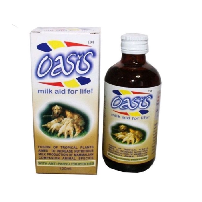Oasis Syrup|120ml Anti Parvo Milk Enhancer for Nursing Pet Dog Cat(Sa ...
