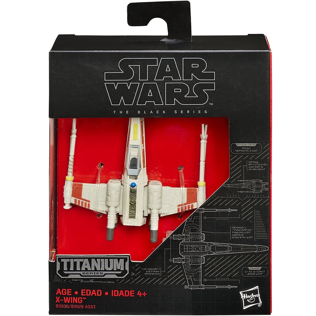 ins Hasbro Star Wars Titanium Alloy Black Series Spaceship Fighter Red ...