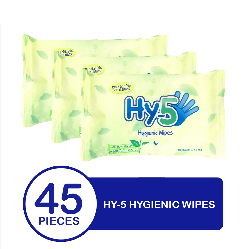 [Mom's Club Exclusive] HY-5 Hygienic Wipes 15's x 3 packs (45 pcs ...