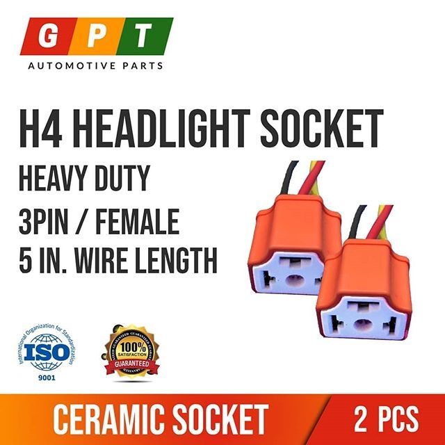 H4 Headlight Socket 2pc - High Quality Ceramic Sockets - GPT | Shopee ...