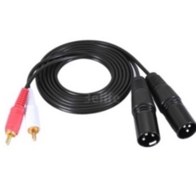 Dual Male XLR to RCA Cable Heavy Duty 2 XLR Male to 2 RCA Male HIFI ...