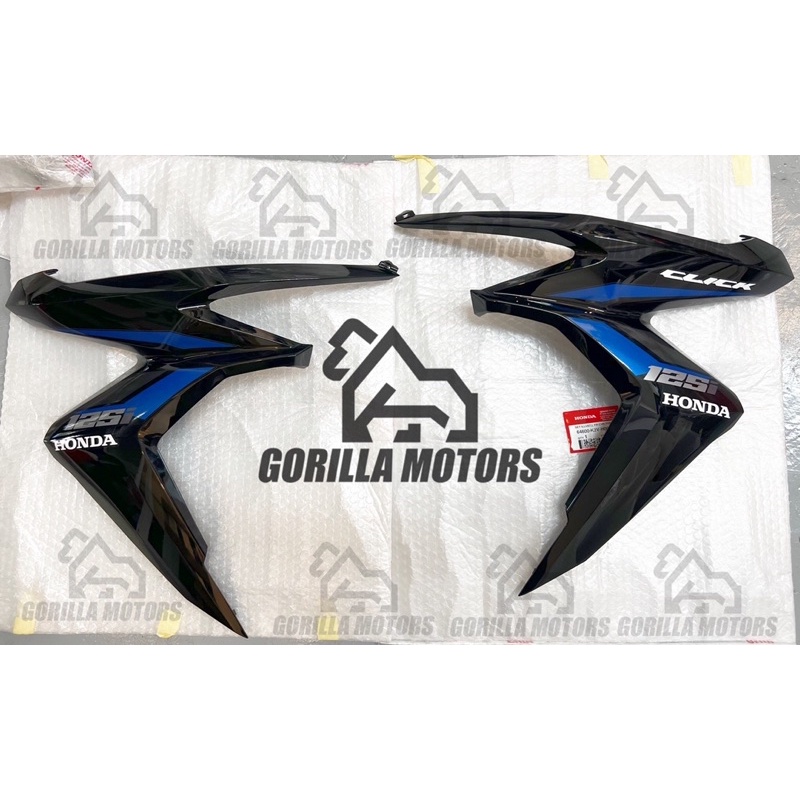FRONT SIDE FAIRING (GLOSSY BLACK/BLUE) FOR CLICK V2 125 2021 | Shopee ...