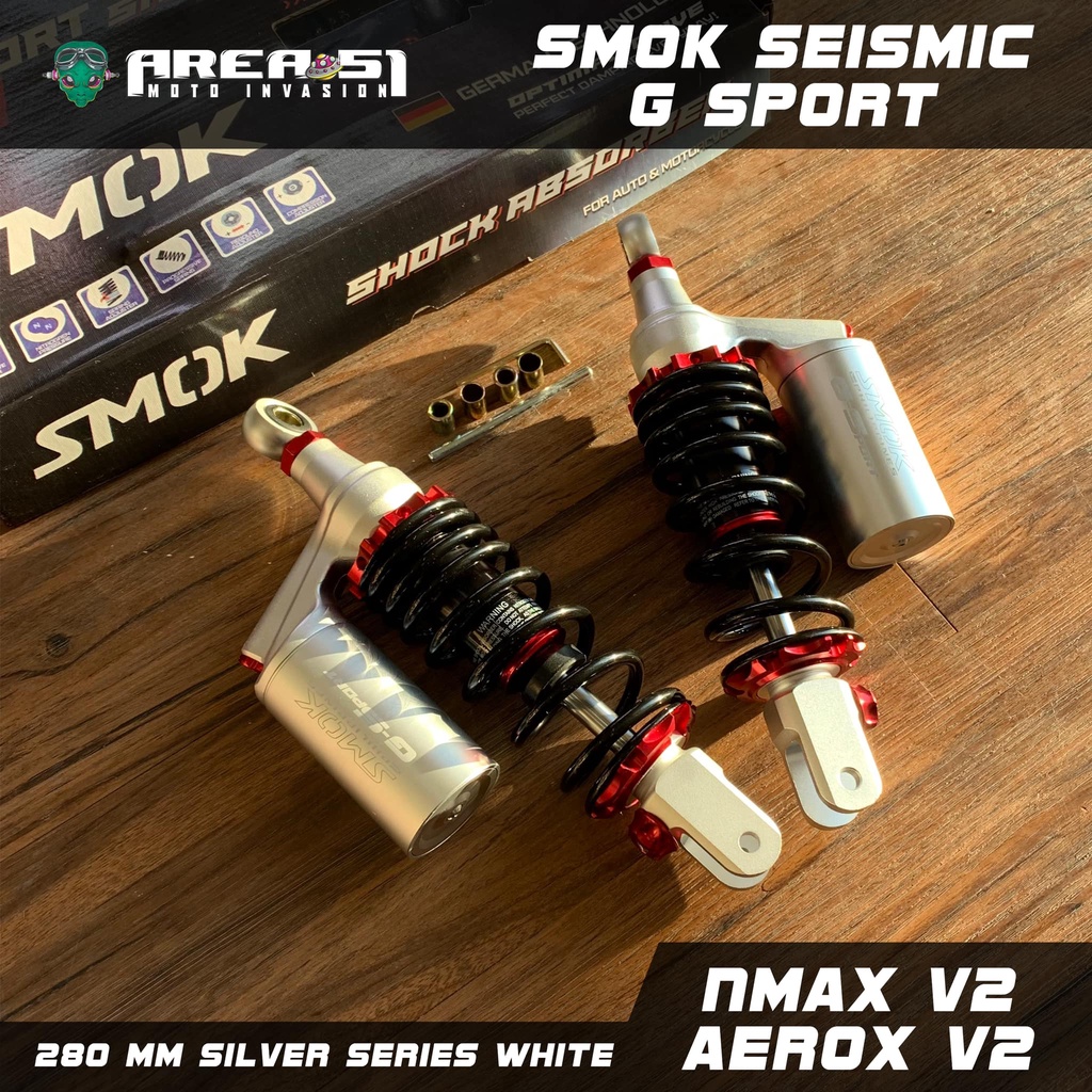 SMOK SEISMIC G-SPORT SHOCK for AEROX V1 V2 / NMAX V2 (300mm / 280mm ...