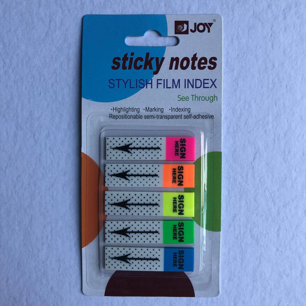 Sign Here Sticky Notes Joy | Shopee Philippines