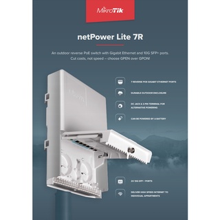 MikroTik netPower Lite 7R Reverse POE Outdoor Switch w Gigabit & 10G ...