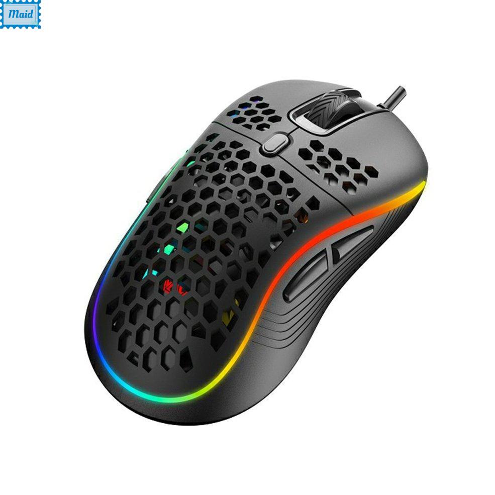 MM2 Wired Gaming Mouse Honeycomb Design Ergonomic LED 7200DPI Computer ...