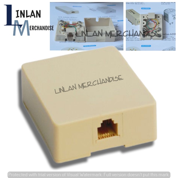 1 PC 1-Port 6P4C RJ11 Desktop Telephone Junction Box for Analog Digital ...