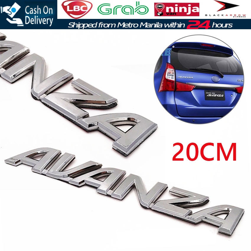 【Fast Delivery】3D Toyota Avanza Accessories Car Logo Emblem Badge Decal ...