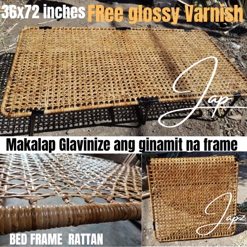 FOLDING BED RATTAN /SULIHIYA BED FRAME / RATTAN / DOUBLE SIZE FOLDING ...