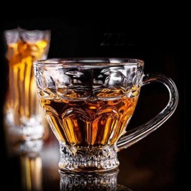 DELISOGA Transparent cute small teacup coffe glass withh handle (1PC ...