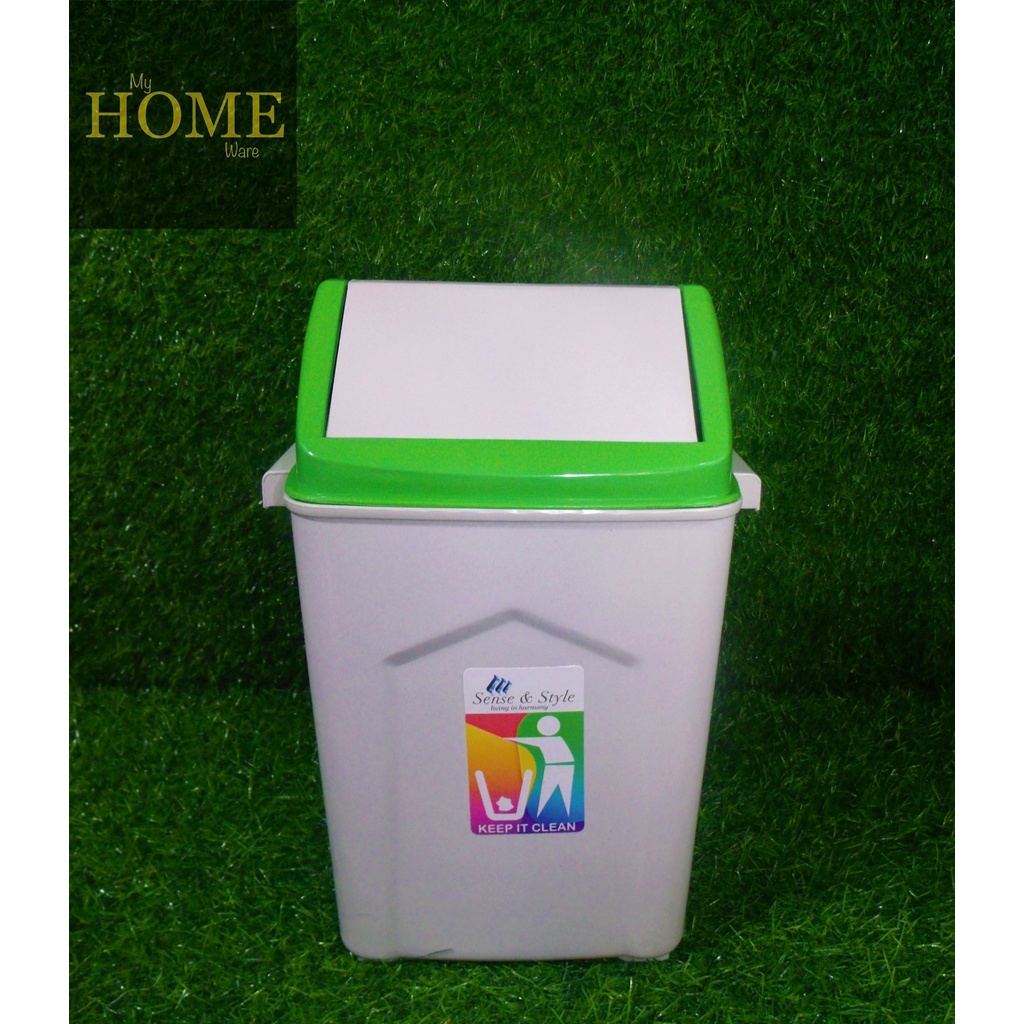 #306 Sense & Style Flip Cover Trash Bin/Basurahan (Black/White ...