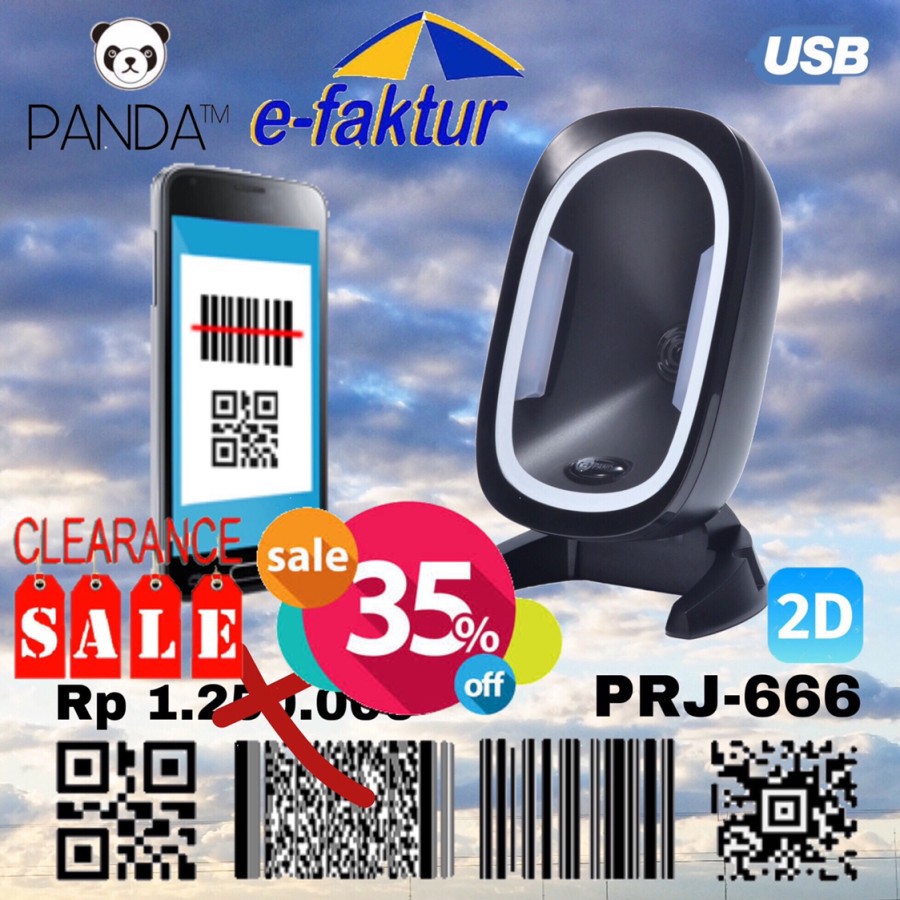 2d PRD-666 / PRJ666 OMNI BARCODE SCANNER(QR CODE/PDF417/E-FACTUR/AZTEC) | Shopee Philippines