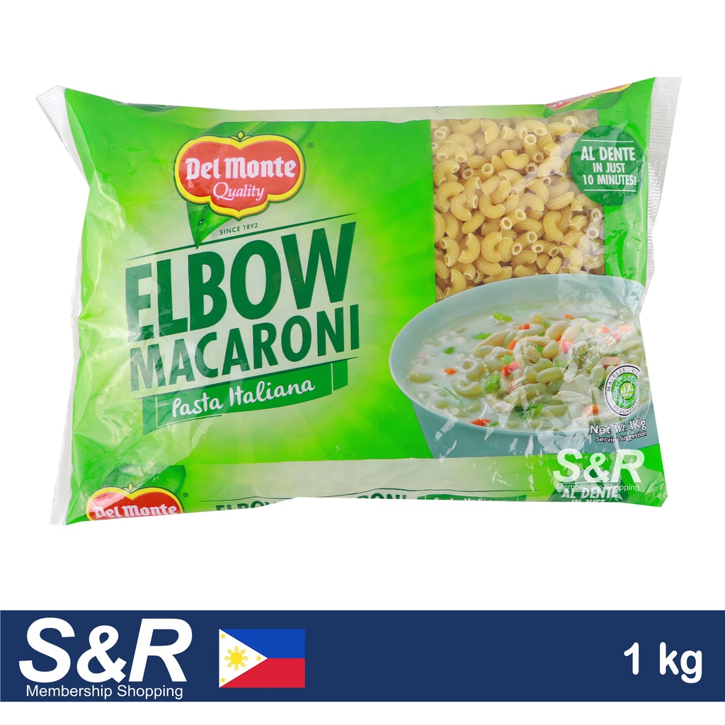 Del Monte Elbow Macaroni Pasta Italiana 1kg | Shopee Philippines