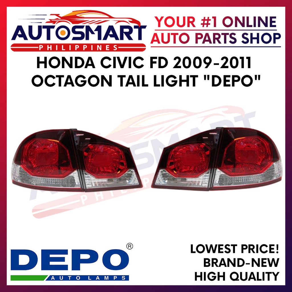 Honda Civic FD 2009-2011 Octagon DEPO Tail Light Taillight Tail Lamp ...