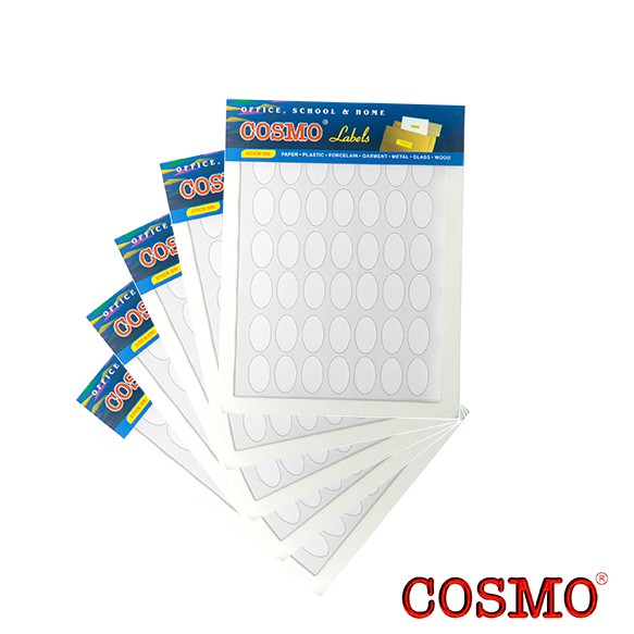 Cosmo Labels Oval White (5packs) | Shopee Philippines