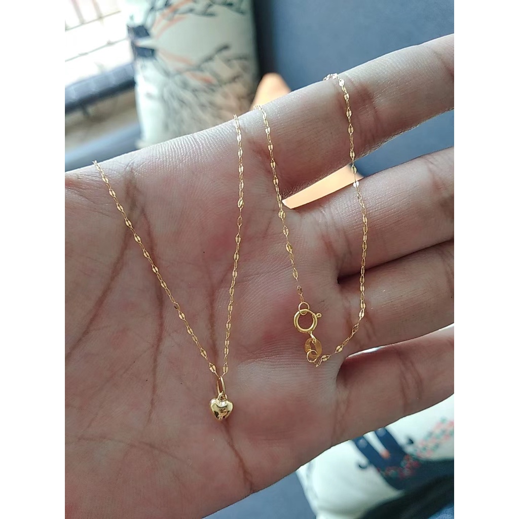 COD PAWNABLE 18k Saudi gold Necklace, Lightweight ( Chain & pendant ...