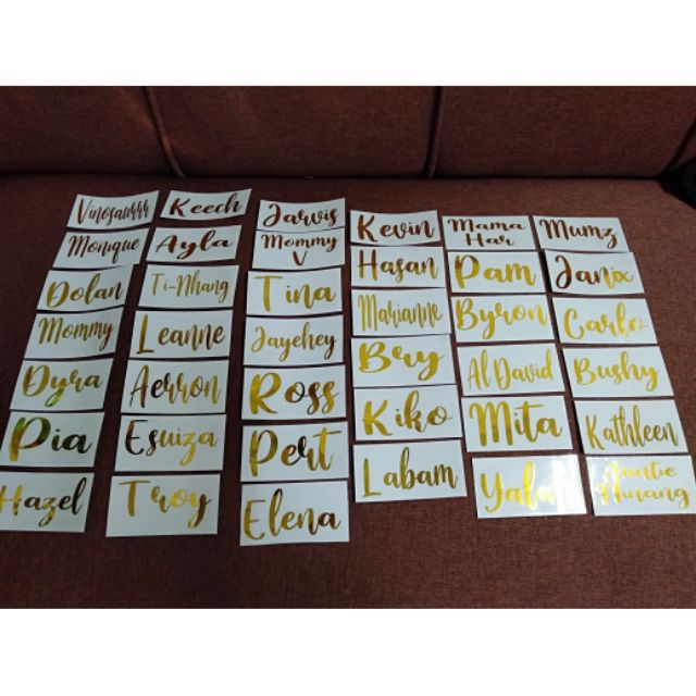 3pcs Customized name decal (1x3 inches) | Shopee Philippines