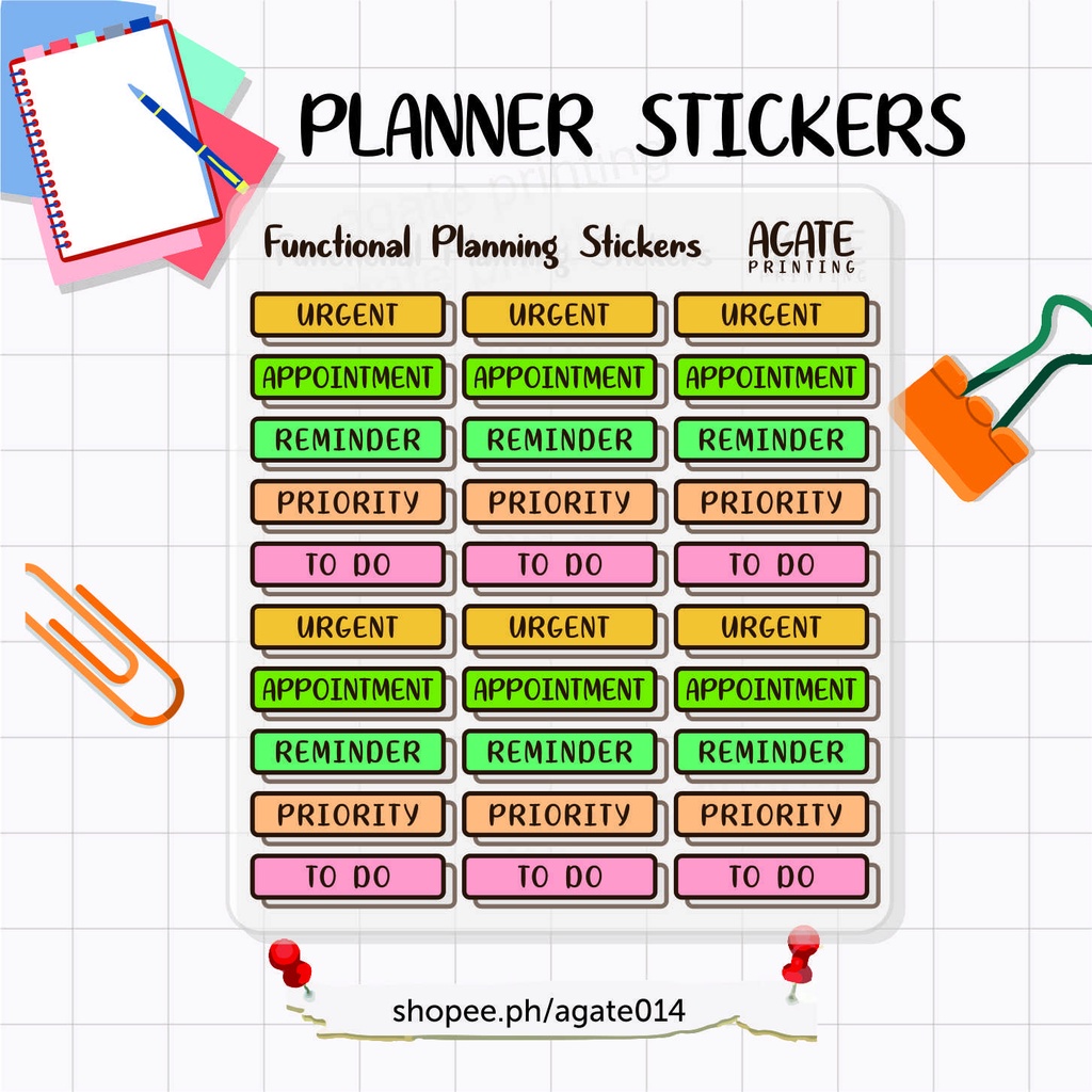 Functional Planning STICKERS for planner bullet journal scrapbook ...