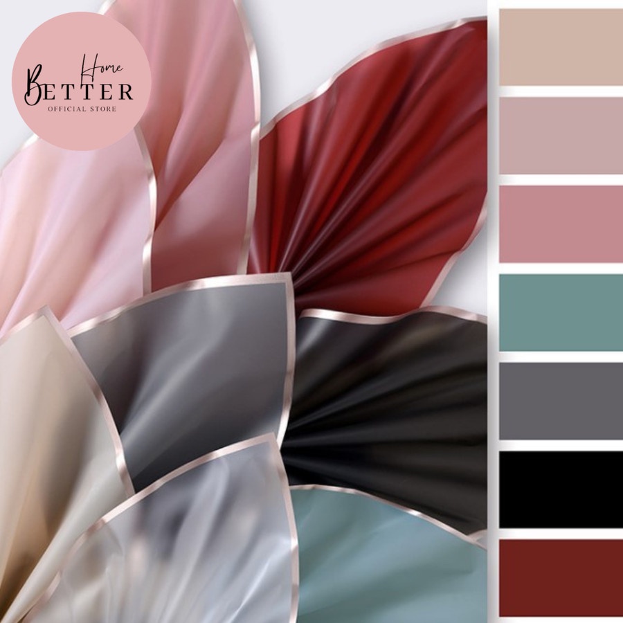 Flower Bouquet Paper (Retail) Flower Wrapping Gold Line Color - DEEP ...
