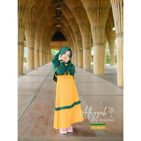 Mustard Color Children's GAMIS/Children's GAMIS SET KHIMAR/ALFIYYAH ...