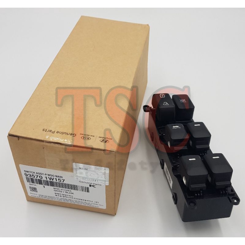 GENUINE Kia Rio 2015+ Power Window Main Switch Part no 93570-1W157 ...