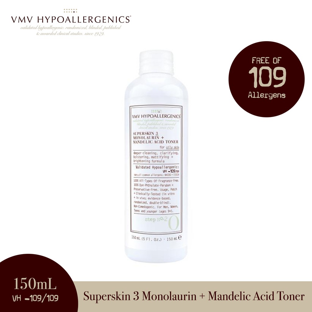 VMV Hypoallergenics Superskin 3 Monolaurin + Mandelic Acid Toner for ...