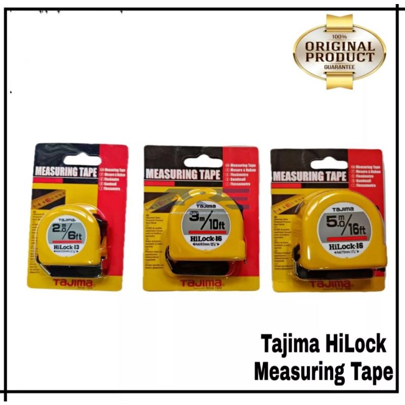 Tajima Hi-Lock Tape Measure 2Mtrs, 3Mtrs, 5Mtrs | Shopee Philippines