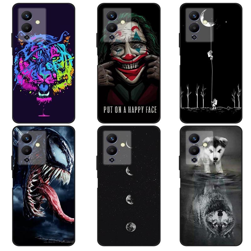 Infinix Note 12 5G Note12 Pro 5G Case Silicone Black TPU Casing Cartoon ...