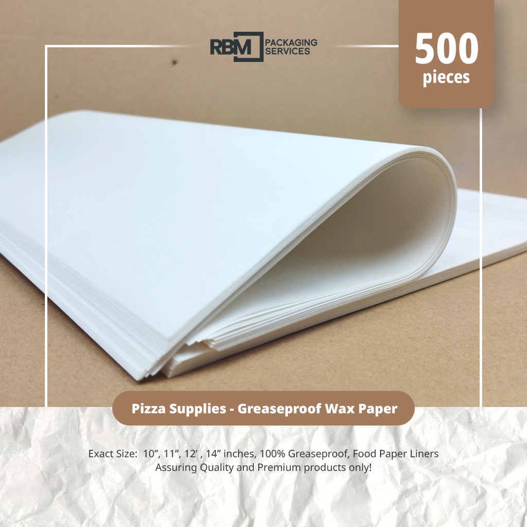 Grease Proof Wax Paper | Food liner | Wrapper | Baking Needs 500pcs ...