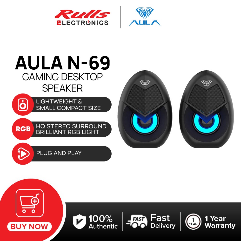 AULA Wind N-69 Gaming RGB 2.0 Desktop Speaker | Shopee Philippines