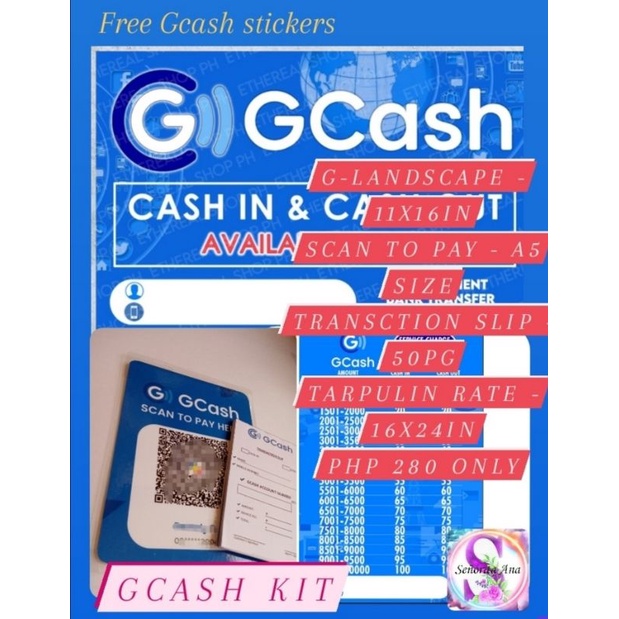 GCASH LAMINATED QR CODE and slip 50 page | Shopee Philippines