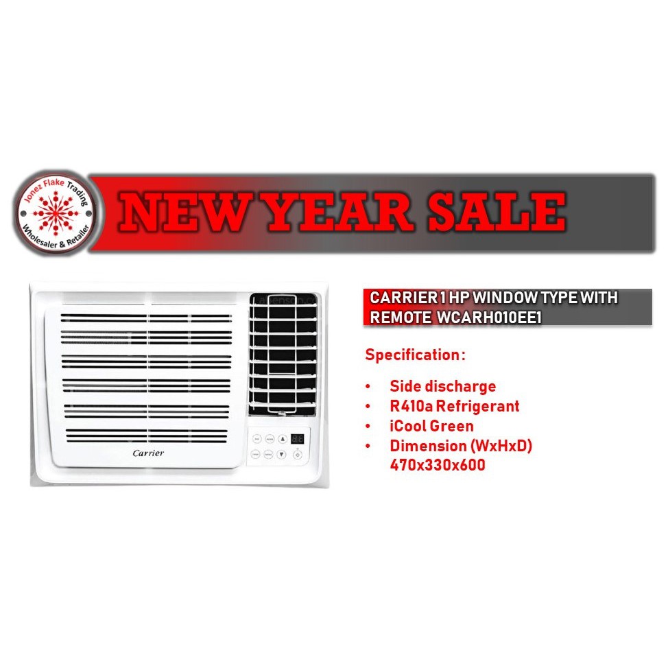 CARRIER 1 HP WINDOW TYPE WITH REMOTE WCARH010EE1 | Shopee Philippines