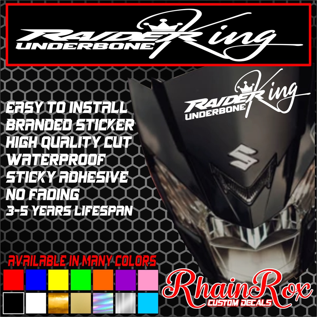 raider underbone king sticker | Shopee Philippines