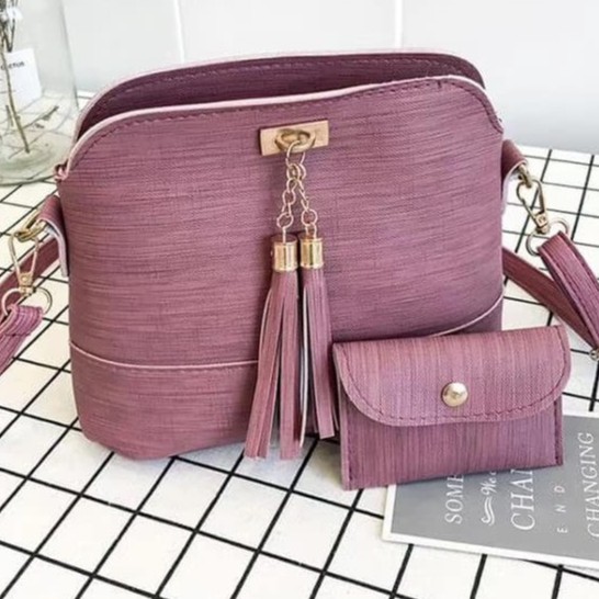 FRIDA BAG#092 TASSEL SLINGBAG 2in1 WATERPROOF BAG CUTE & SIMPLE DESIGN ...
