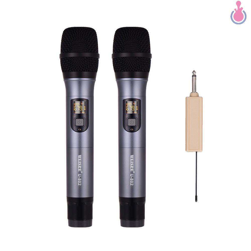 TP UHF Wireless Microphone System Dual Dynamic Handheld Mic + One Mini ...