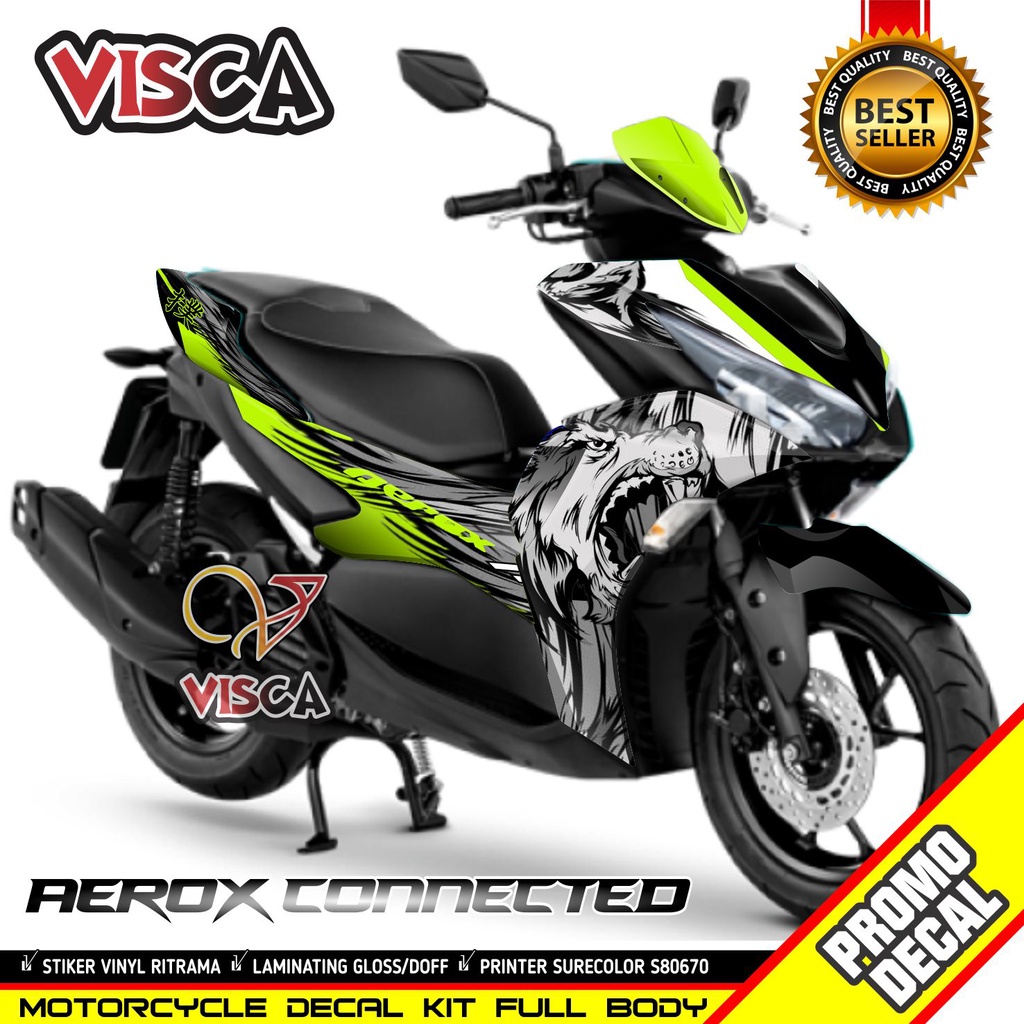 Aerox Connected Decal Aerox Connected Sticker Aerox Connected Striping ...