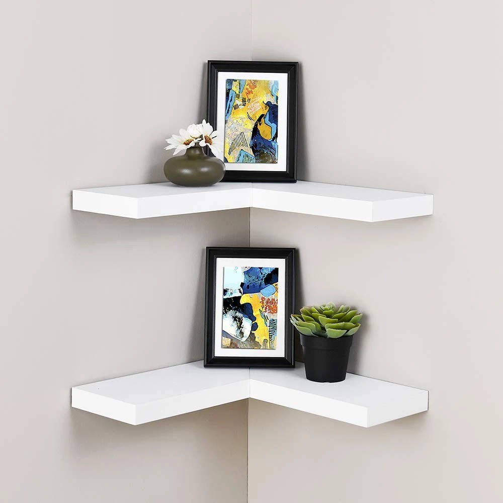 1 piece 30x30 cm (12x12 in) L shaped corner floating shelf | Shopee ...