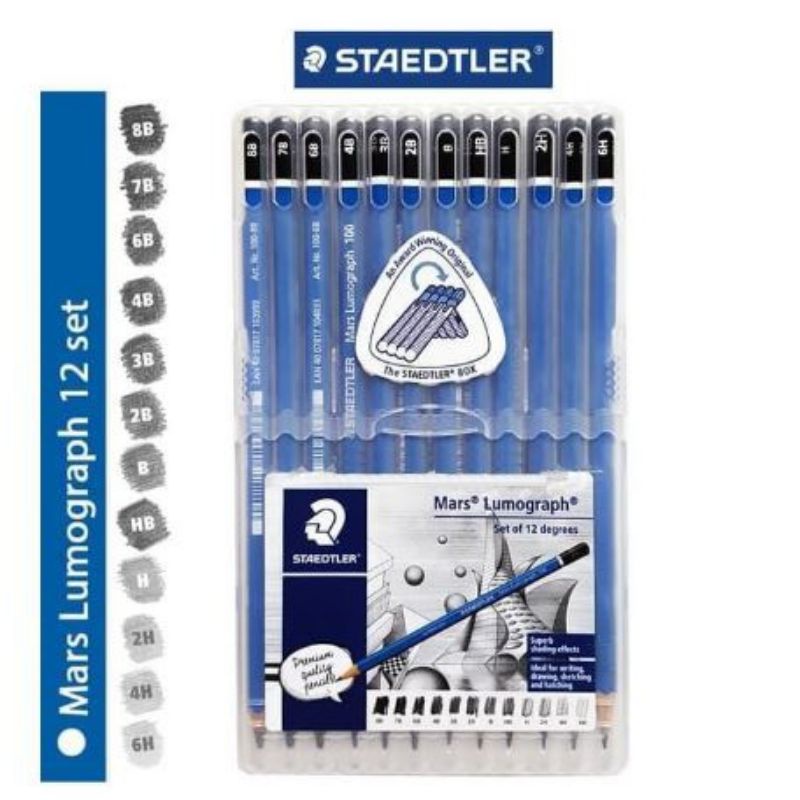 Staedtler Mars Lumograph 100 Drawing and Sketching Pencils | Shopee Philippines