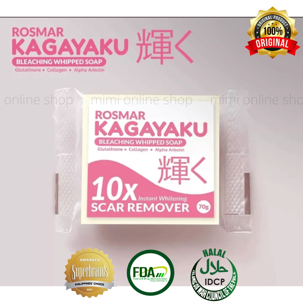 Rosmar Kagayaku Soap Bleaching Whipped Soap 10x Scar Remover Instant