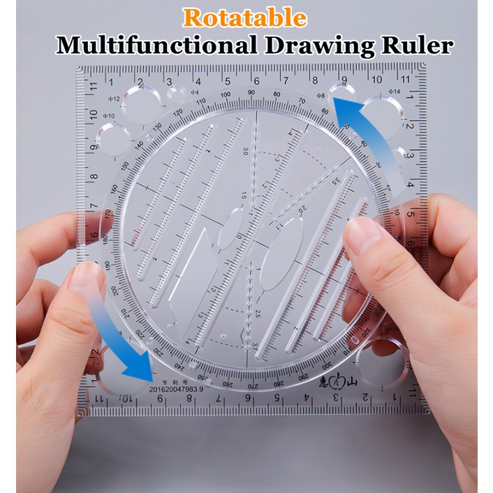 Multi-function Drawing ruler used by students Geometry Ellipse Pattern ...