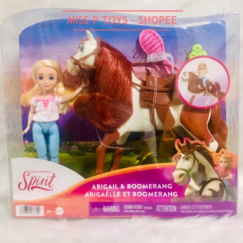 MATTEL - Spirit Untamed: Abigail Doll (7 in) & Boomerang Horse (8 in ...