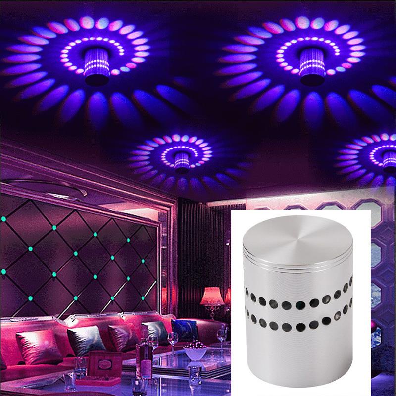 Light Effect Wall Lamp RGB Spiral Hole LED Ceiling Hallway Porch ...