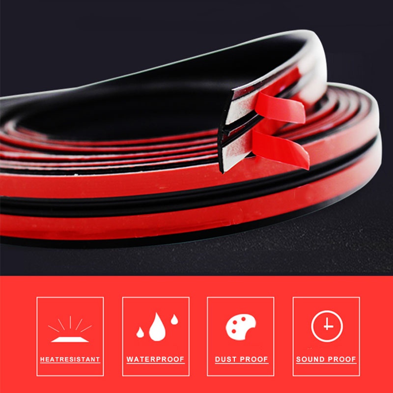 2M Car Window Rubber Sealing Strips Sticker Roof Windshield Edge ...