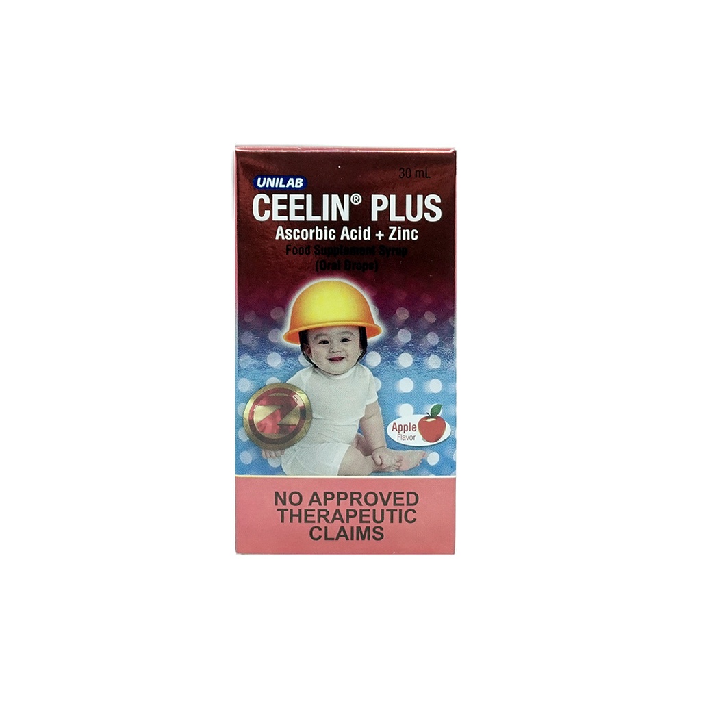 Ceelin Plus Ascorbic Acid+Zinc Oral Drops 40mg/5mL 30mL Apple Flavor ...