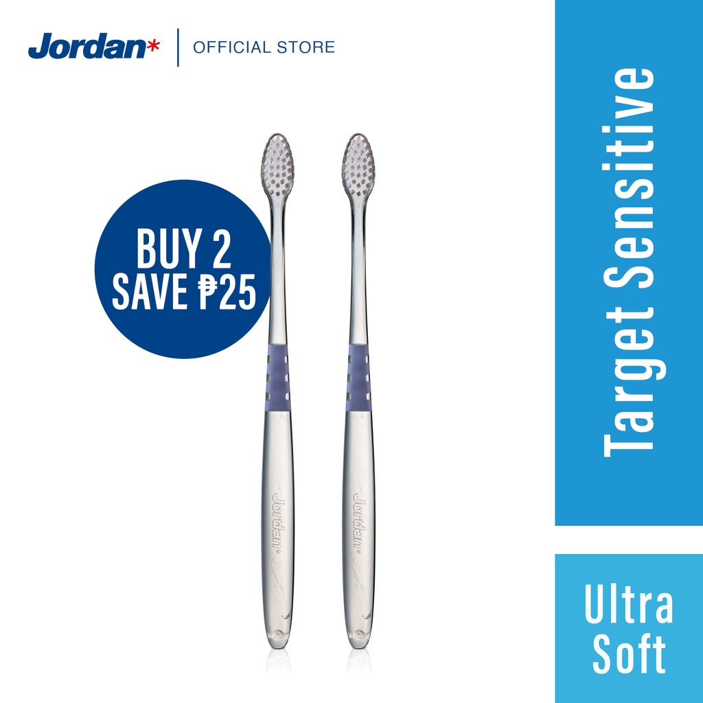 Jordan Adult Target Sensitive Toothbrush - Assorted 2PCS | Shopee ...