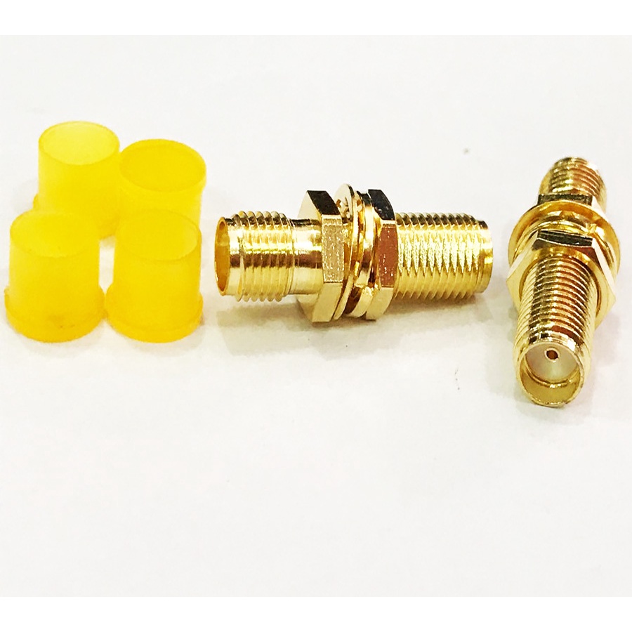 2pcs Long SMA Female to SMA Female Straight Nut Bulkhead Adapter ...